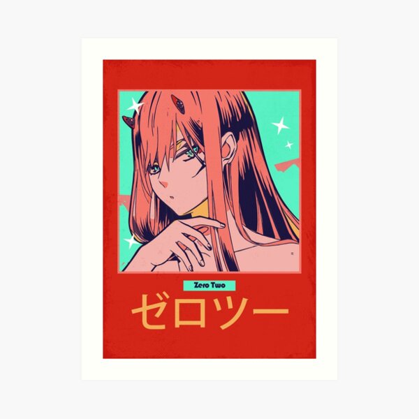 "Darling in the Franxx Hiro and Zero Two logo " Art Print for Sale by ...