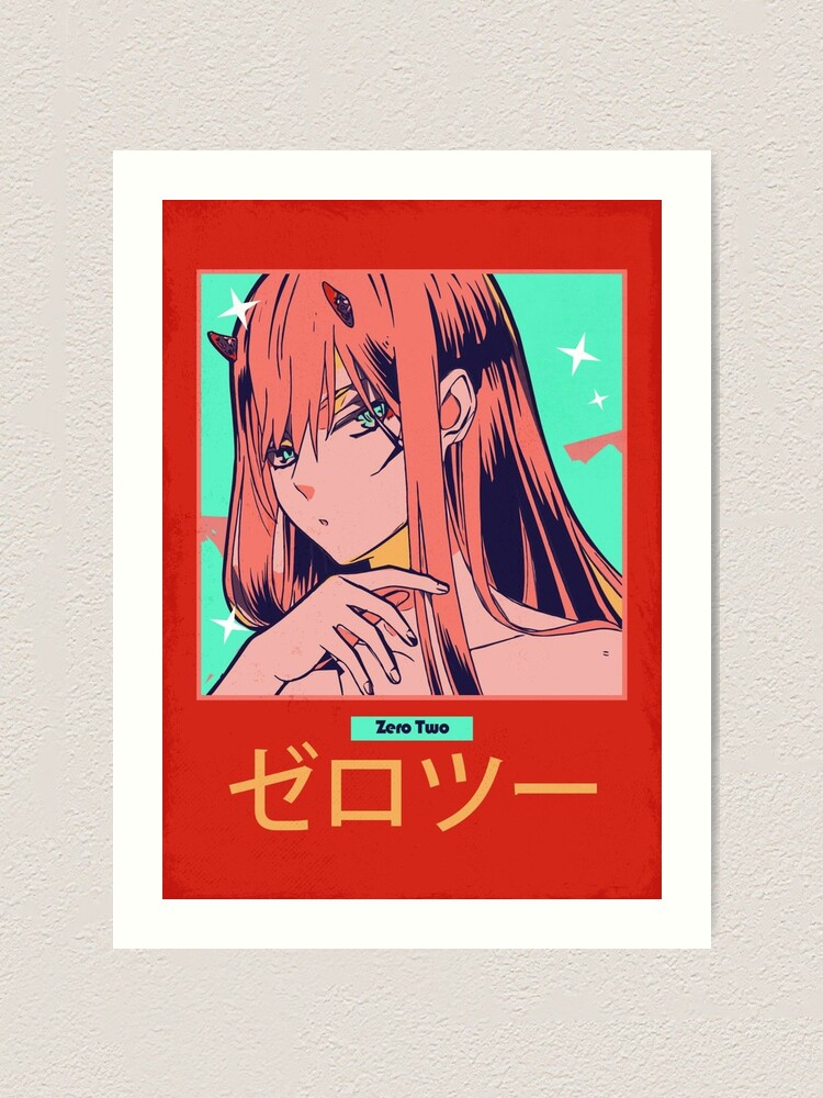 "Darling in the Franxx Hiro and Zero Two logo " Art Print for Sale by ...