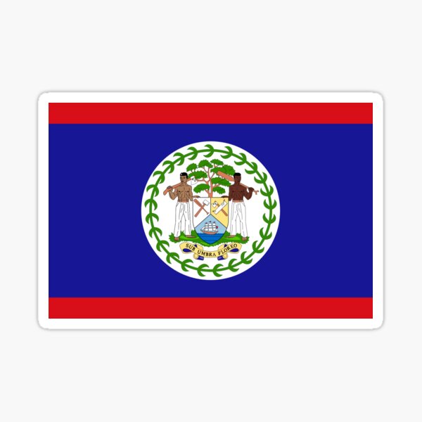 "Belize - Belizean Flag" Sticker for Sale by FlagsWorld | Redbubble