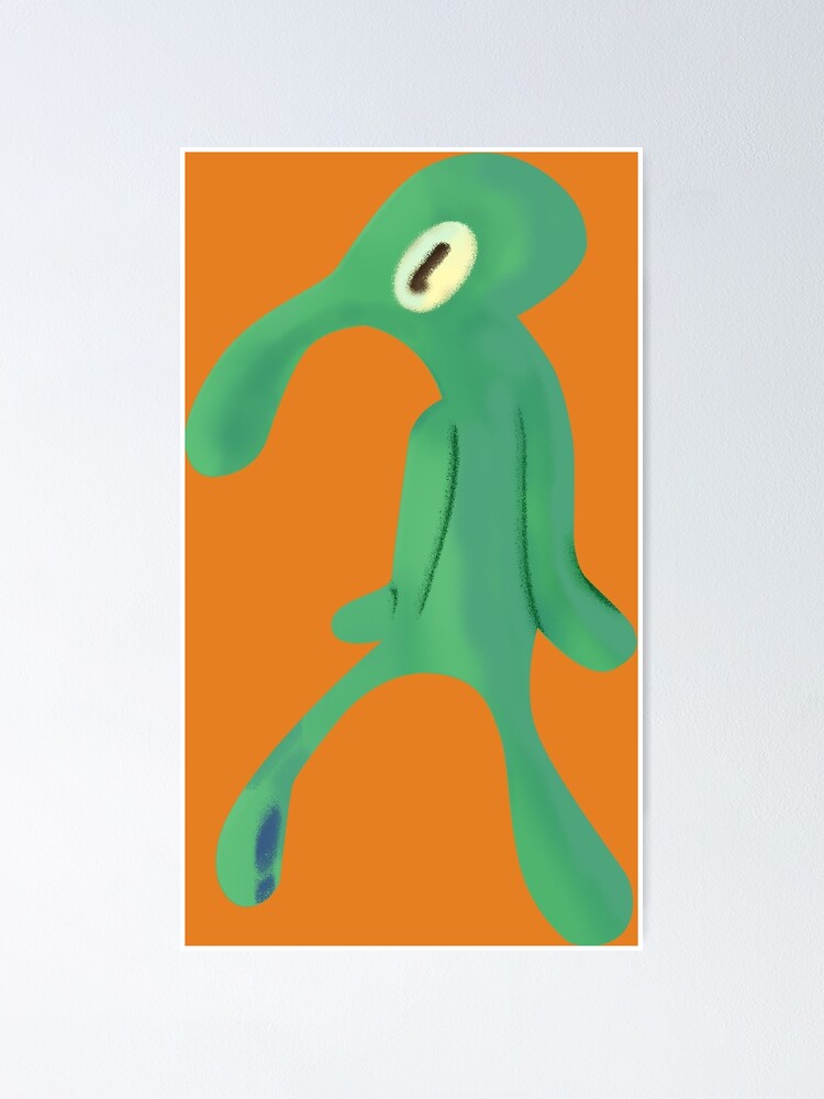 "squidward art - Handsome and Brave" Poster for Sale by Tazadahar ...