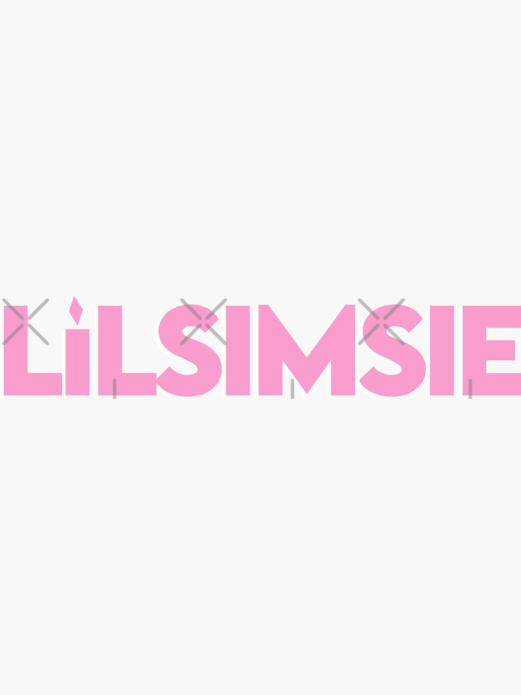 Pegatina «Lilsimsie Merch Logotipo de Lilsimsie» de SulaRiam | Redbubble
