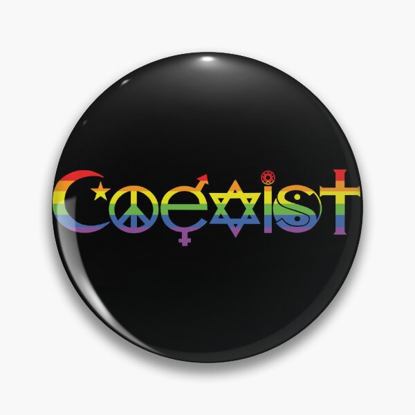 "Interfaith rainbow coexist, Equality hurts no one, equality, equal ...
