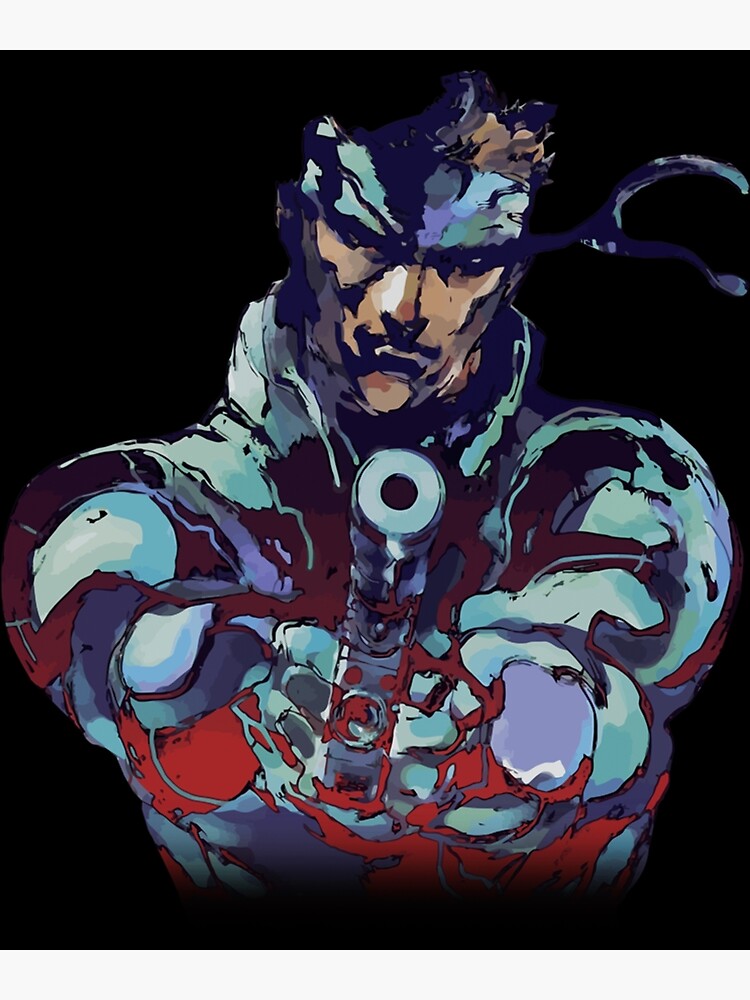 Póster «Metal Gear Solid Snake Classic RARE Design 100 Redibujado en ...