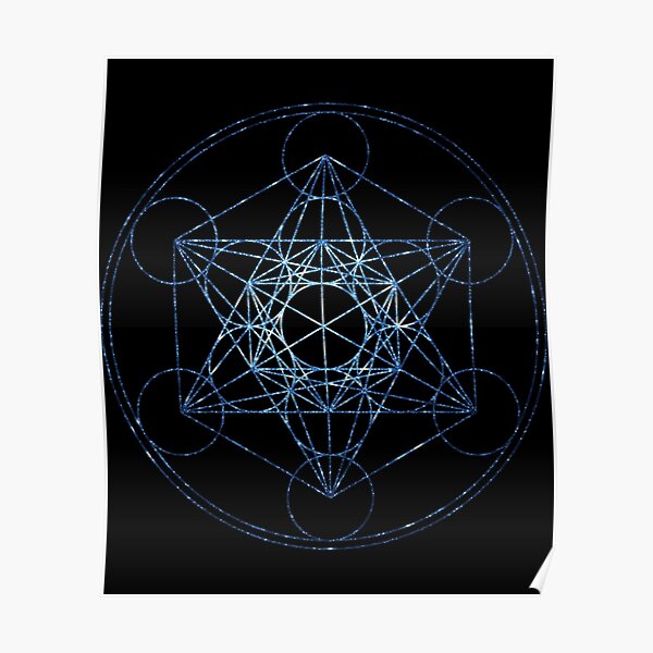 "Metatron&s Cube [The Blue Stars] Sacred Geometry Essential ." Poster ...