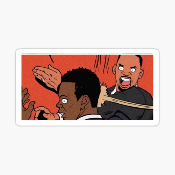 "Will Smith Smacks Chris Rock" Sticker by SuperMad-Shop | Redbubble