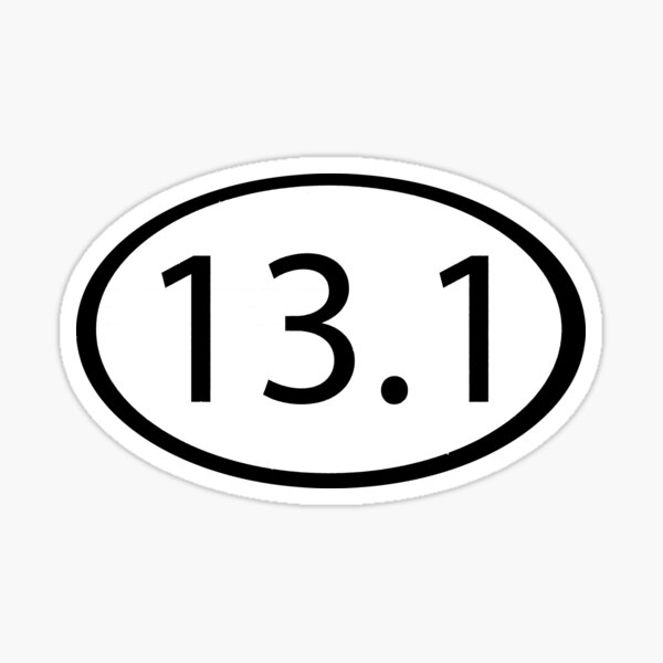 "Half Marathon 13.1" Sticker for Sale by Designs111 | Redbubble