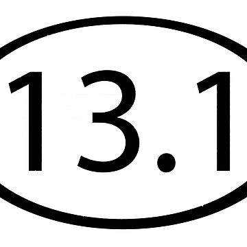 "Half Marathon 13.1" Sticker for Sale by Designs111 | Redbubble