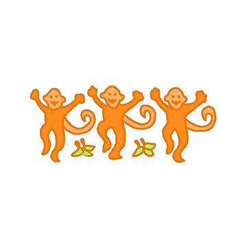 "Preppy monkey sticker orange" Sticker for Sale by weezecogg | Redbubble