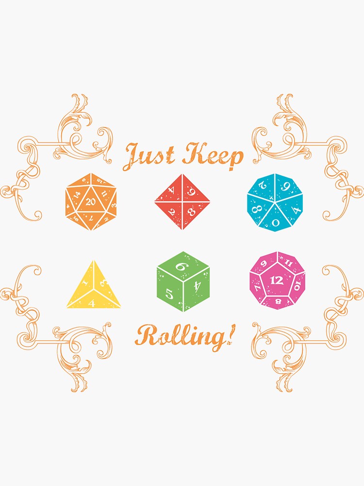 "Just Keep Rolling" Sticker by Letter-Q | Redbubble