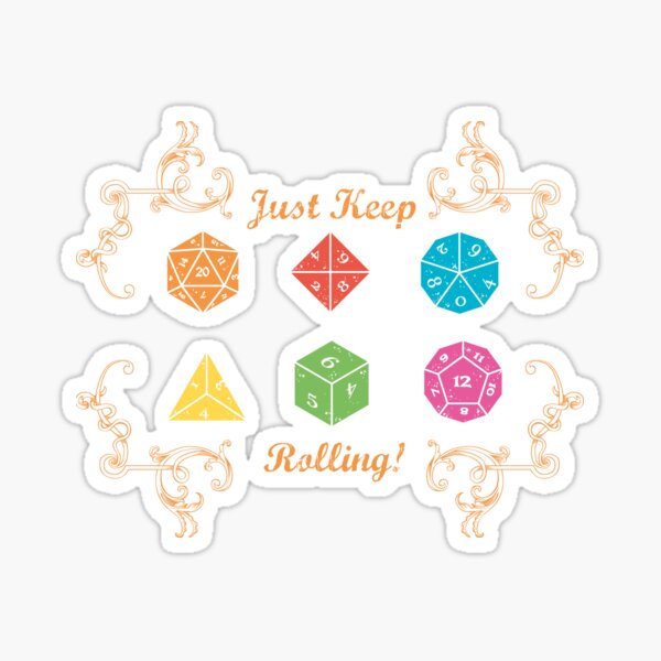 "Just Keep Rolling" Sticker by Letter-Q | Redbubble