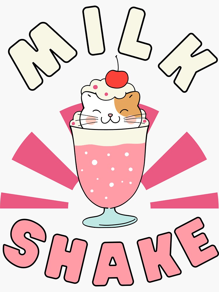 "Milk Shake Cat / Cute Cat with Milkshake / Sweet Tooth / PoCats ...