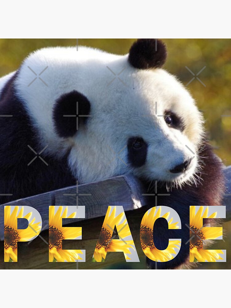 "peace panda" Sticker by ADRIALAGO | Redbubble