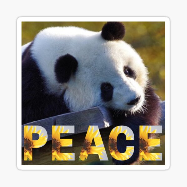 "peace panda" Sticker by ADRIALAGO | Redbubble