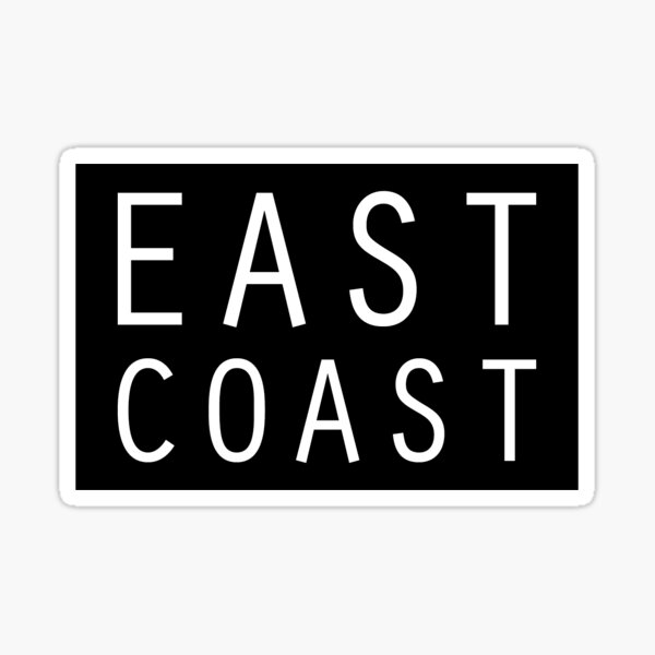 "east coast" Sticker for Sale by jackbox999 | Redbubble