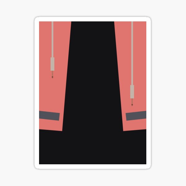 "Hero Earphone Jack Costume Colors Inverted" Sticker by robbersxfilms ...