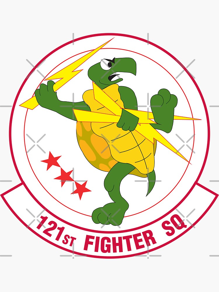 "121st Fighter Squadron Insignia" Sticker by OuofBusiness | Redbubble
