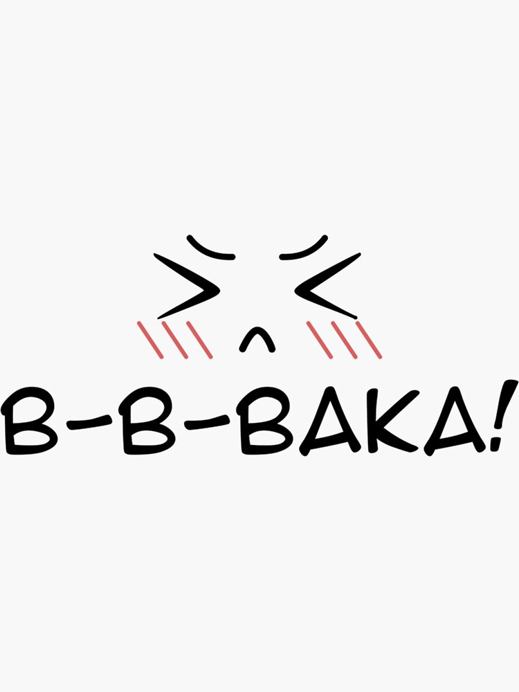Pegatina «baka! bb-baka! declaración de emoji de expresión de anime ...