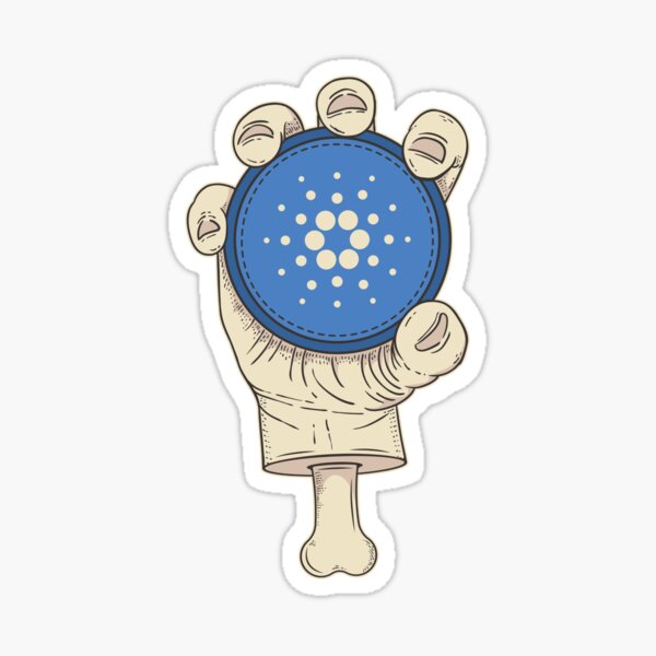 "Cardano Coin in Hands" Sticker for Sale by D3ron | Redbubble