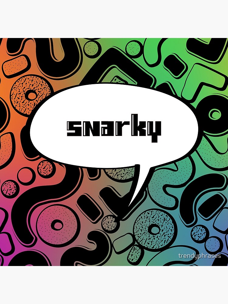 Impression photo « Snarky Message Bubble sur le schéma de couleurs arc ...