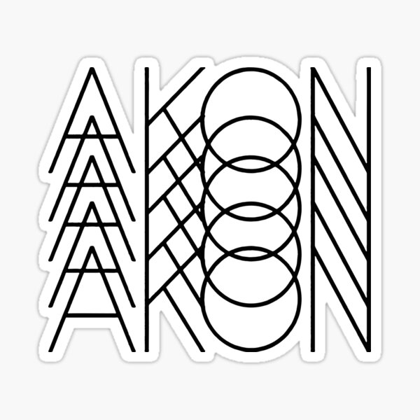 "AKON AKON AKON AKON AKON" Sticker by wehdanghan | Redbubble