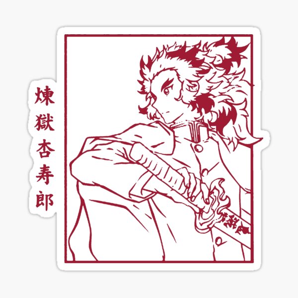 "Demon Slayer - Rengoku Kyojuro" Sticker by Huynngareal | Redbubble
