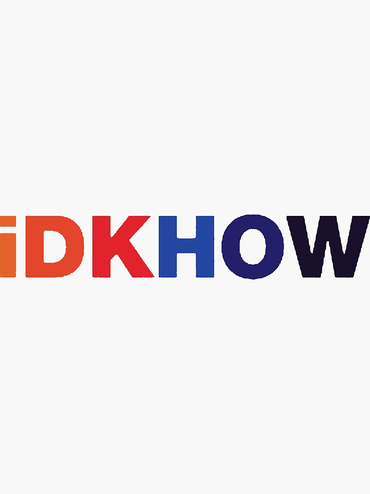 "iDKHOW Band Name 1981 Extended Play" Sticker for Sale by andreadkc ...