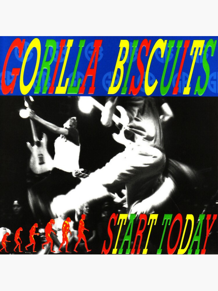 "Top Merch Hardcore Punk Gorilla" Sticker by dianneduval | Redbubble