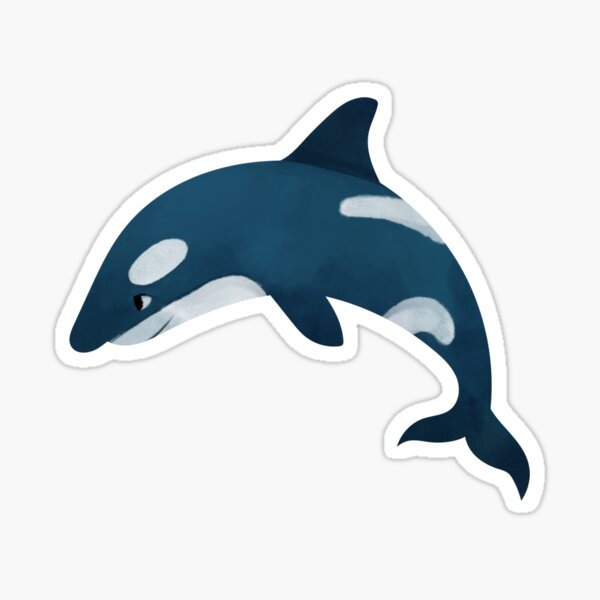 "Orca Whale Cartoon" Sticker by TrippyPosters | Redbubble
