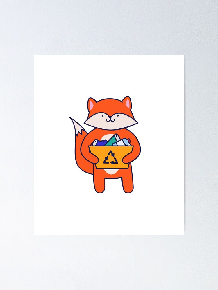 "Recycling Raccoon" Poster by NoelNimmad | Redbubble