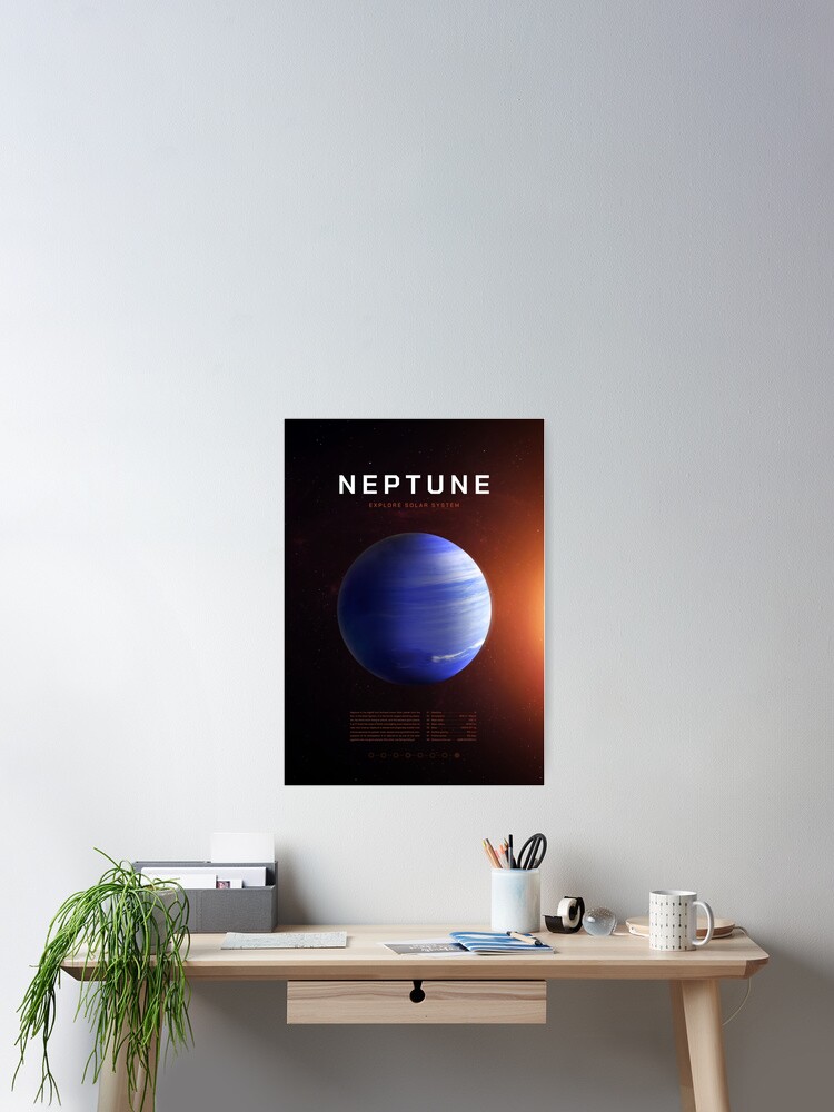 Póster for Sale con la obra «planeta Neptuno. Ilustración de fondo del ...