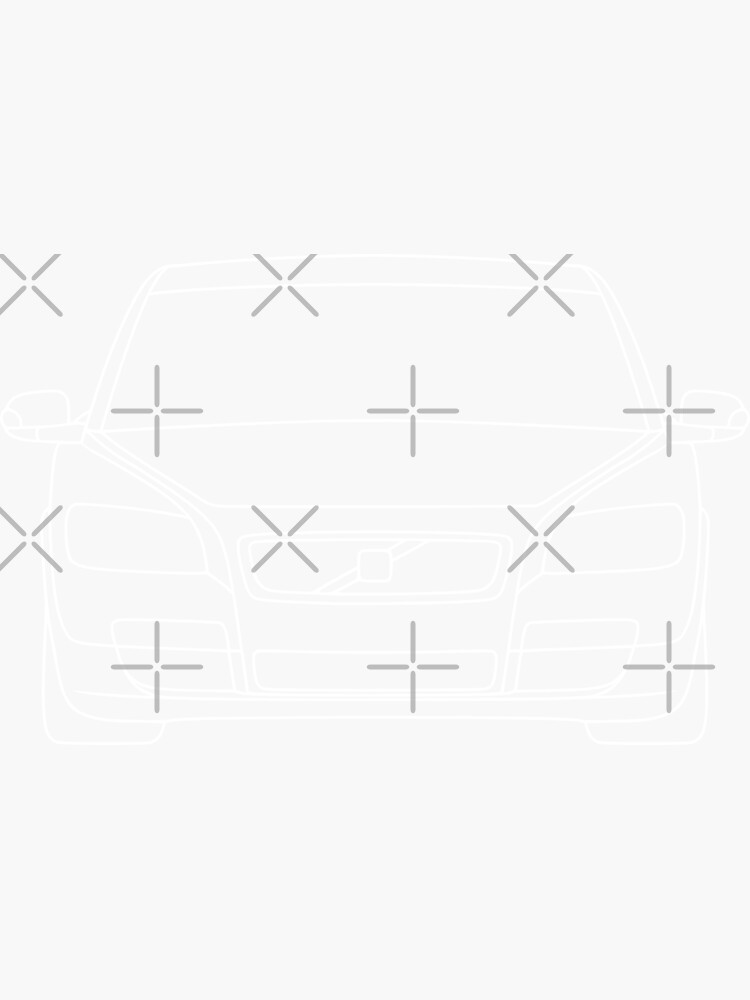 "Volvo C30 white lines" Sticker by EdimDesign | Redbubble