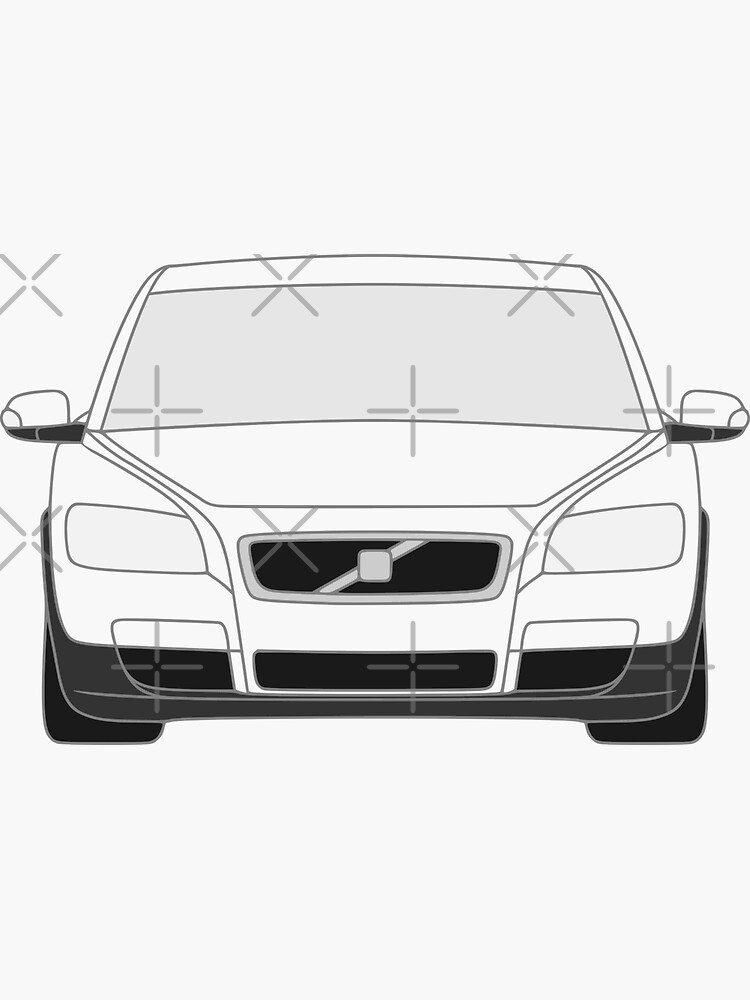 "Volvo C30 colored" Sticker by EdimDesign | Redbubble