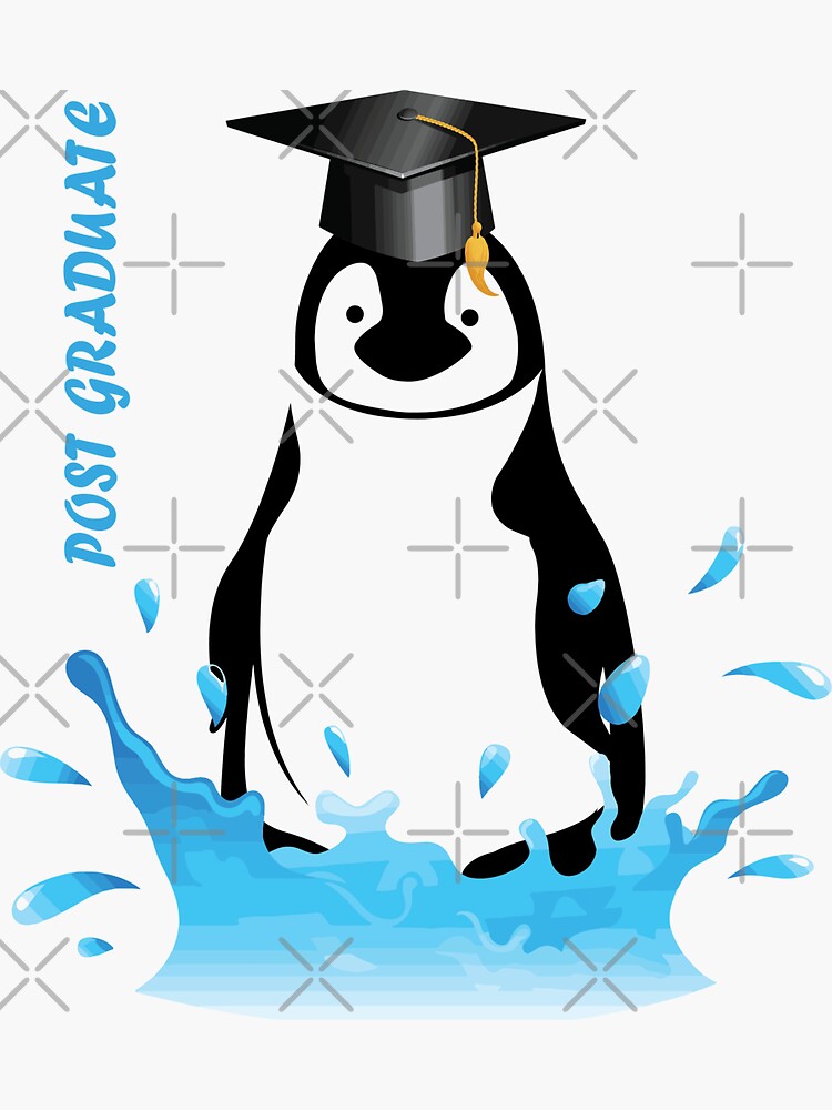 "Penguin Graduation" Sticker by Mychap | Redbubble