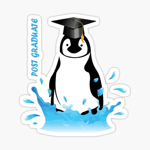 "Penguin Graduation" Sticker by Mychap | Redbubble