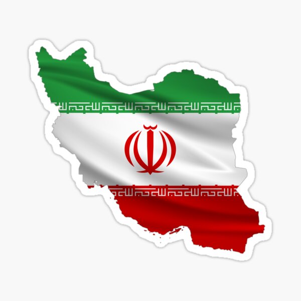 "Wavy Iranian Flag inside Map of Iran " Sticker by mashmosh | Redbubble