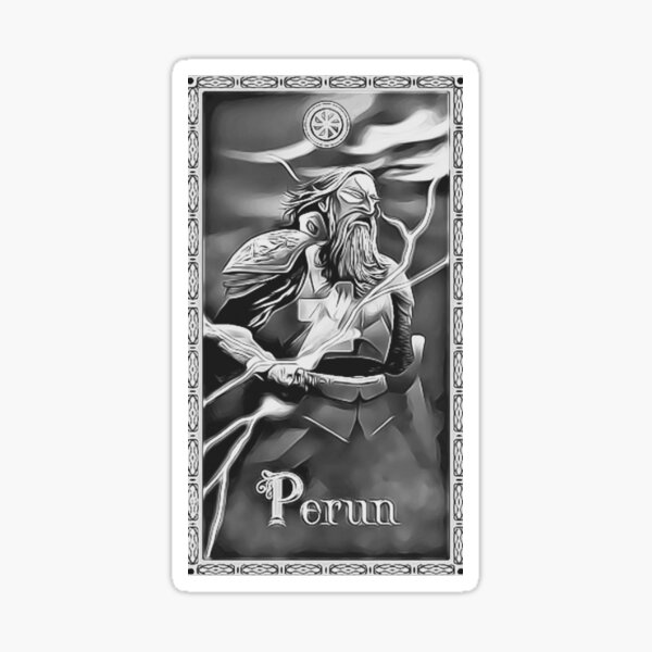"Perun, the thunder god - Slavic mythology 3" Sticker by DesignMaster23 ...