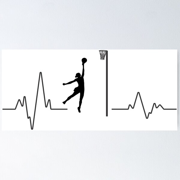 "Heartbeat Netball DZ12" Poster for Sale by DzonStore | Redbubble