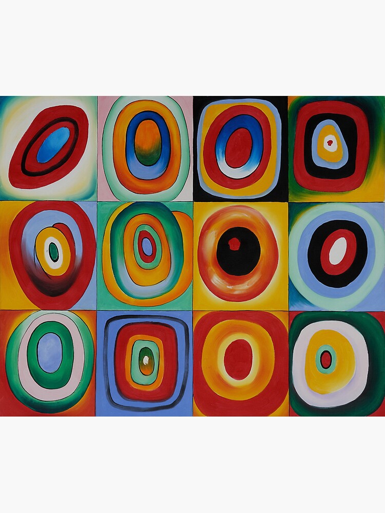 "Wassily Kandinsky Squares With Concentric Circles Canvas/Poster Art ...