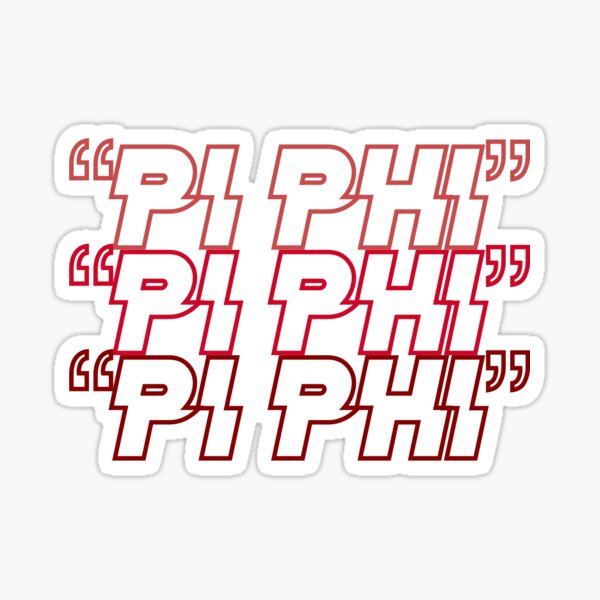 "PI BETA PHI (PI PHI)" Sticker by stepholiver | Redbubble