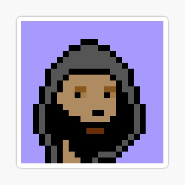 "CryptoPunk" Sticker by Vexdz | Redbubble