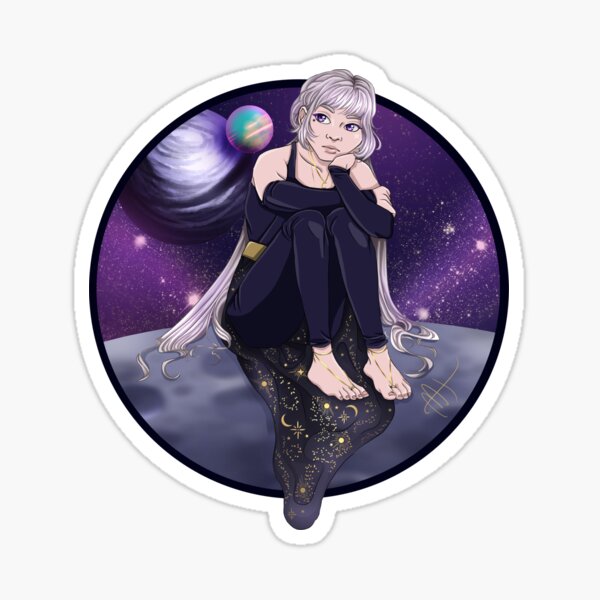 "Space Girl" Sticker for Sale by crimsonstrength | Redbubble