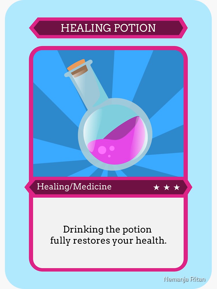 "Health Potion HP Potion RPG " Sticker by nemacx | Redbubble