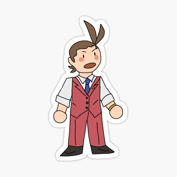 " Ace Attorney: Doodle Destinies - Apollo Justice" Sticker by ...