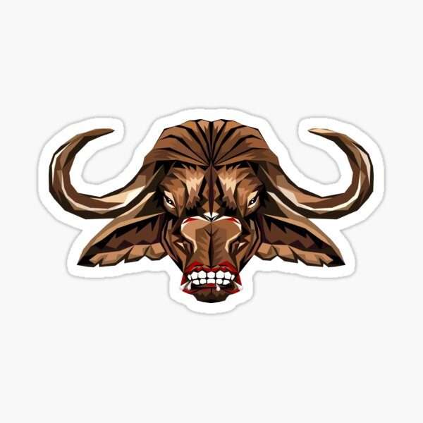 "Buffalo Head" Sticker for Sale by DojoD | Redbubble