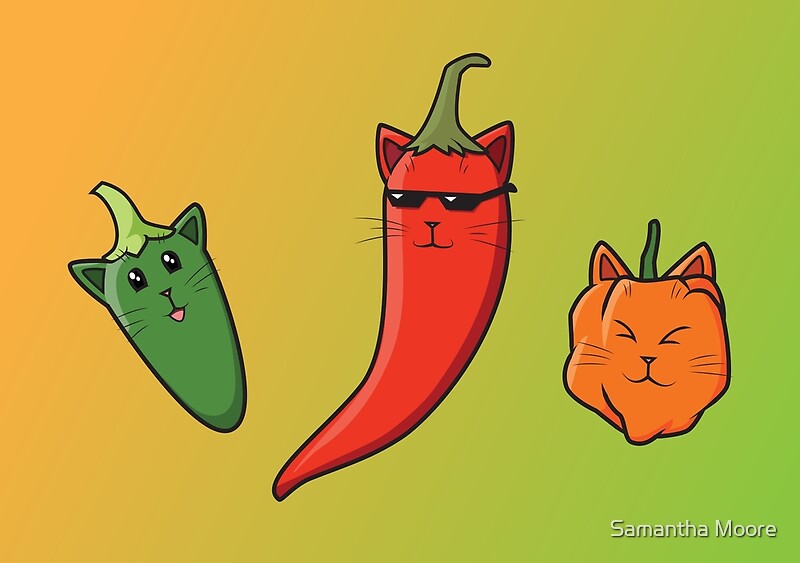 "Pepper Cats" by Samantha Moore | Redbubble
