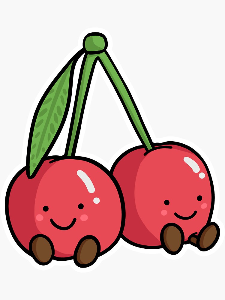 "amusable cherry / cherries" Sticker for Sale by jellyfriends | Redbubble