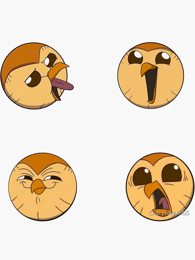 "Hooty’s 4 emotions " Sticker for Sale by Club-penguin65 | Redbubble