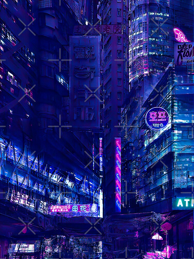 "Asian Street Blade Runner Artwork 2" Sticker by kasixudesigns | Redbubble