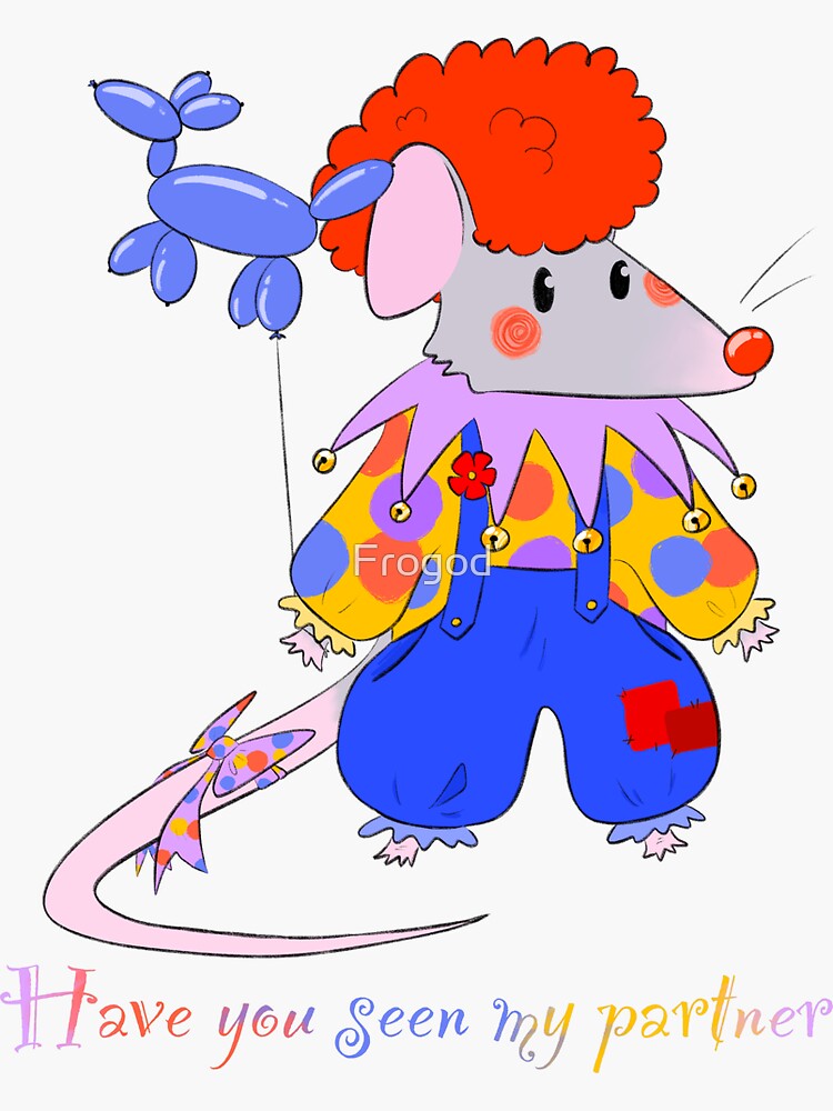"Clown Rat" Sticker by Frogod | Redbubble