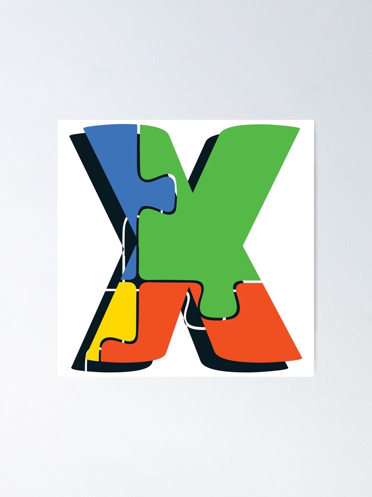 "Ornamental Letter X, Autism Awareness, Initial Monogram Ornament, Cute ...